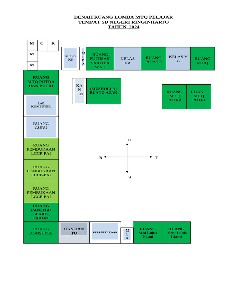 Denah Ruang Lomba MTQ 2024 | PDF