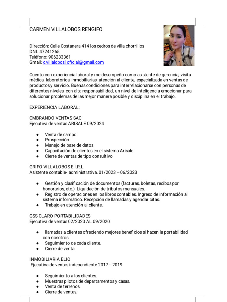 Carmen Villalobos CV-1 | PDF
