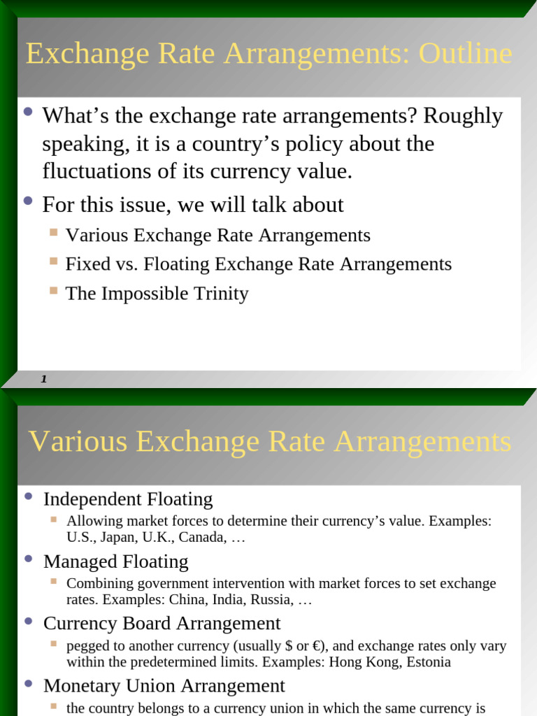 Chapter 5. Exchange Rate Arrangments and Forecasting | PDF | Euro | Floating Exchange Rate