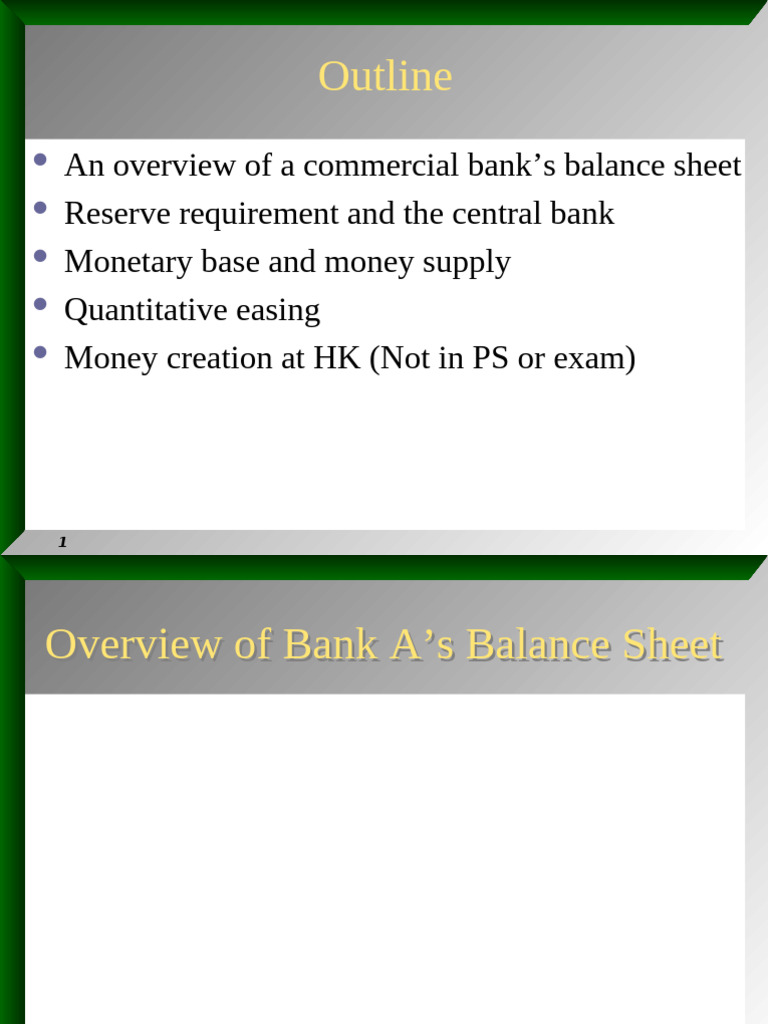 Chapter 6. Central Bank and Money Creation | PDF | Money Supply ...