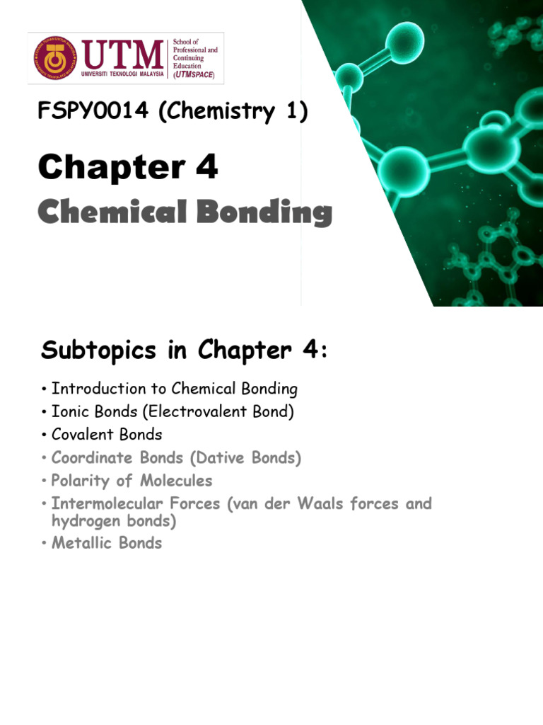 Chapter 4 - Chemical Bonding (Part 2) - Students | PDF | Chemical ...