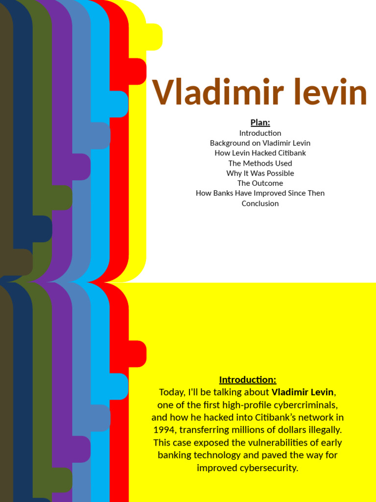 Vladimir Levin 3 1 Pdf Computer Security Security