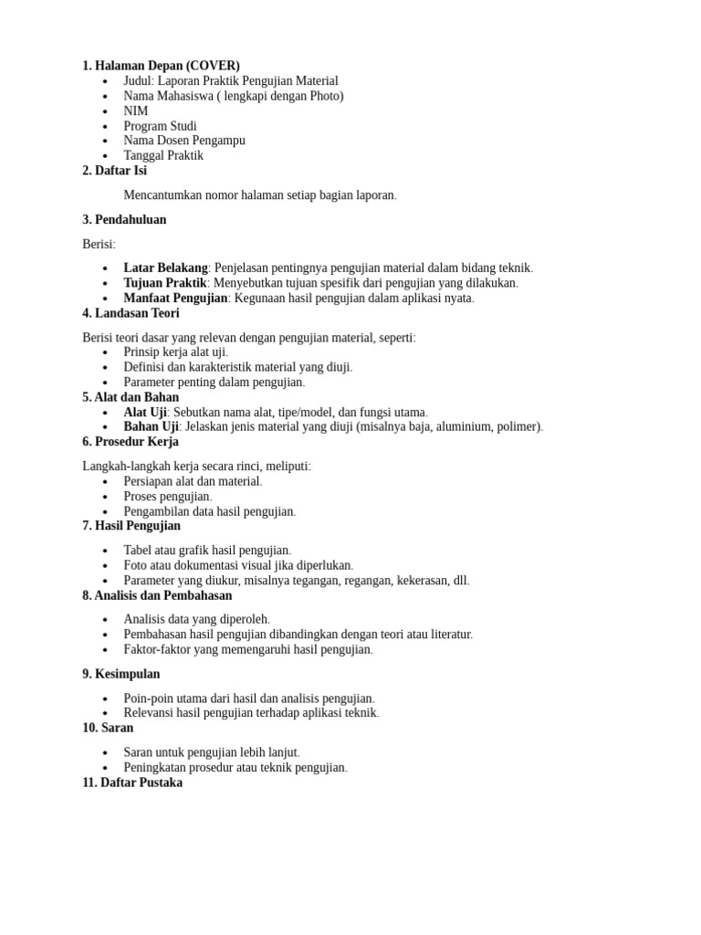 Format Laporan | PDF