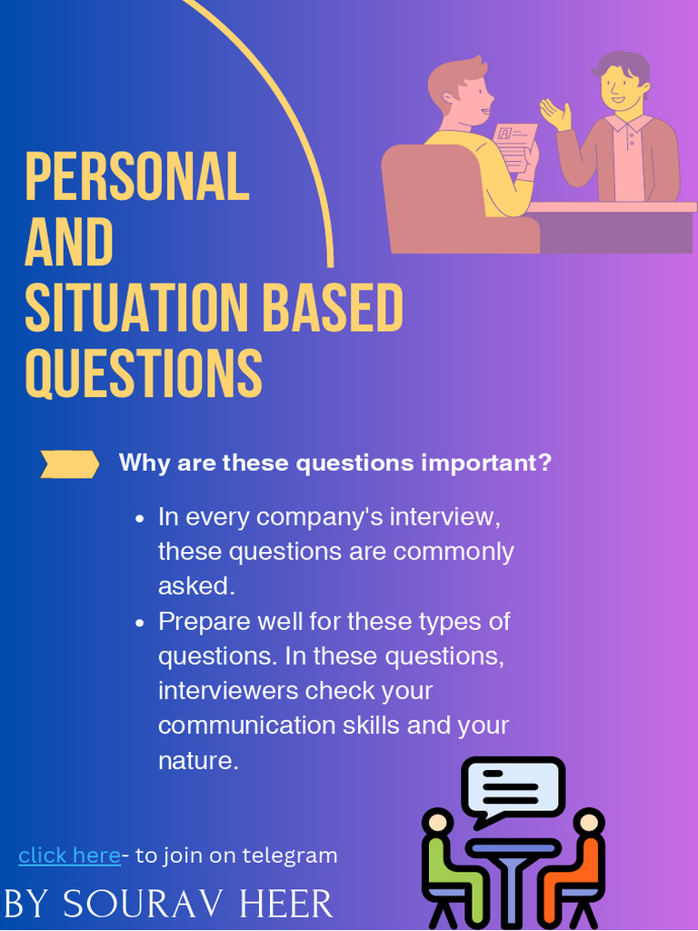 Personal and Situation Based Questions | PDF