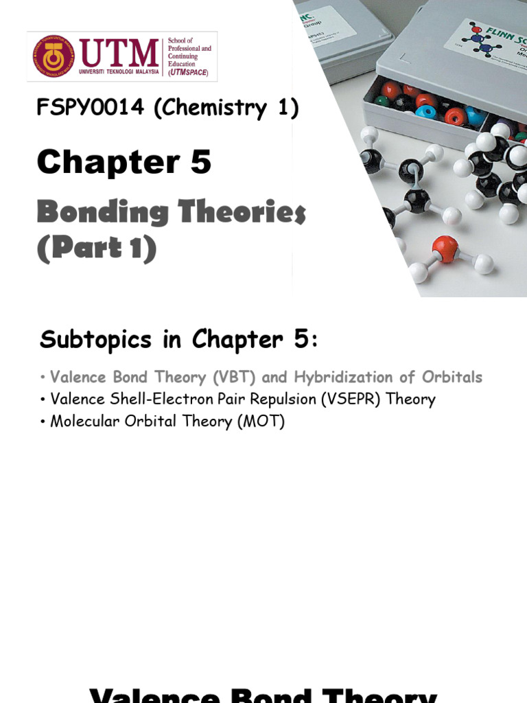 Chapter 5 - Bonding Theories (Part 1) | PDF | Molecular Orbital | Chemical Bond