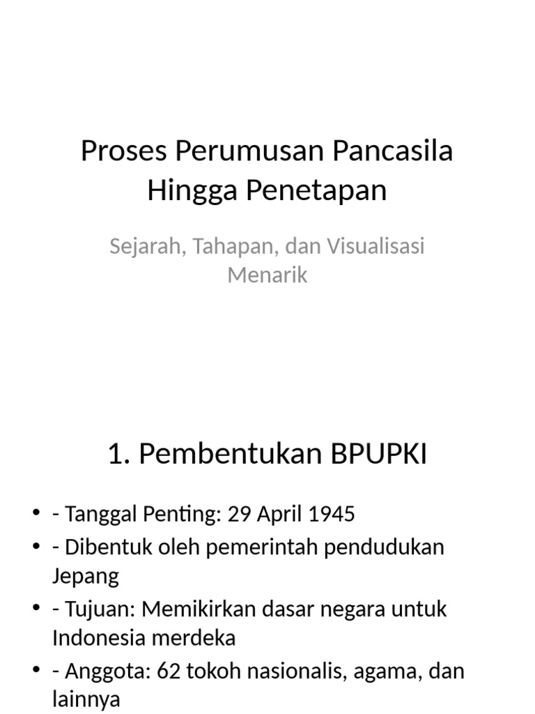 Proses Perumusan Pancasila | PDF
