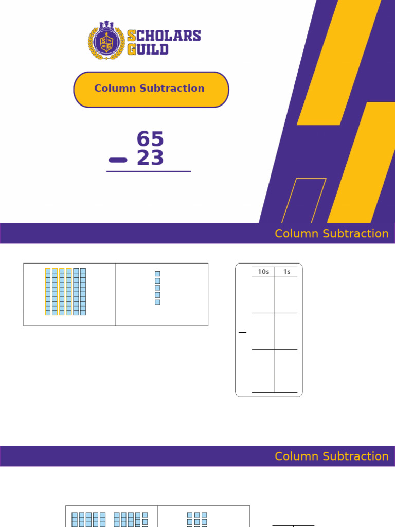 SG Coulumn Subtraction | PDF
