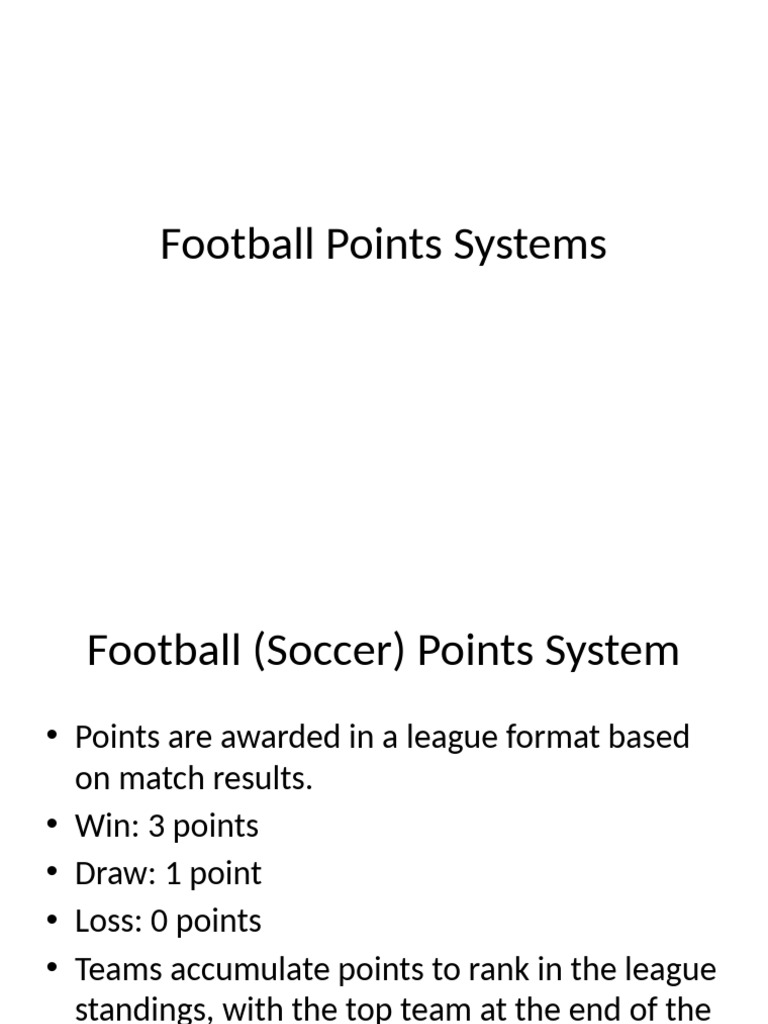 Football Points Systems | PDF