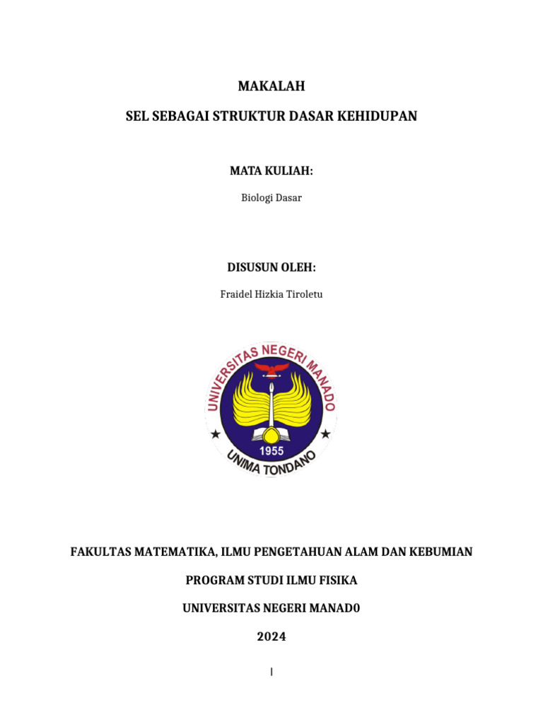 Makalah Sel Sebagai Struktur Dasar Kehidupan | PDF