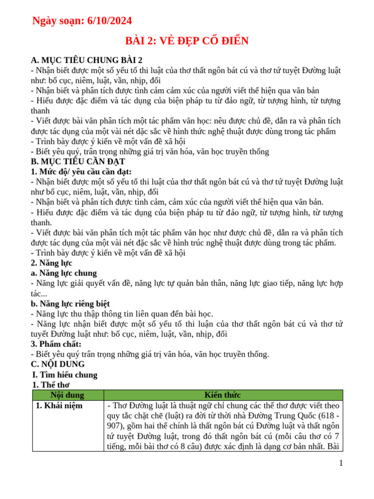 Bài 2 Dạy Thêm Văn 8 KNTT Với Cuộc Sống | PDF