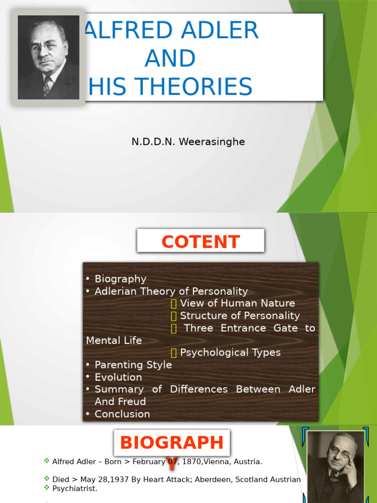 Alfred Adler | PDF | Sigmund Freud | Psychological Concepts