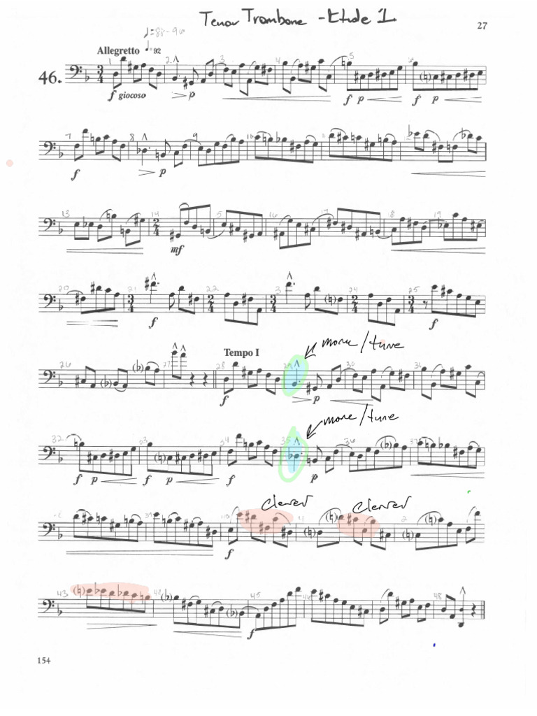 9. Tenor Trombone TMEA Etudes 23-24 | PDF