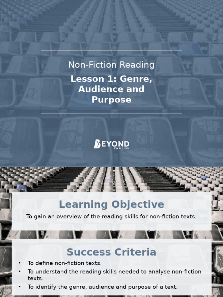 Non-Fiction Reading PowerPoint | PDF | Non Fiction | Genre
