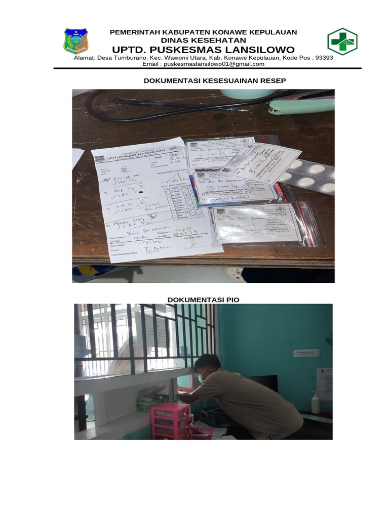 Dokumentasi Resep Puskesmas Lansilowo | PDF
