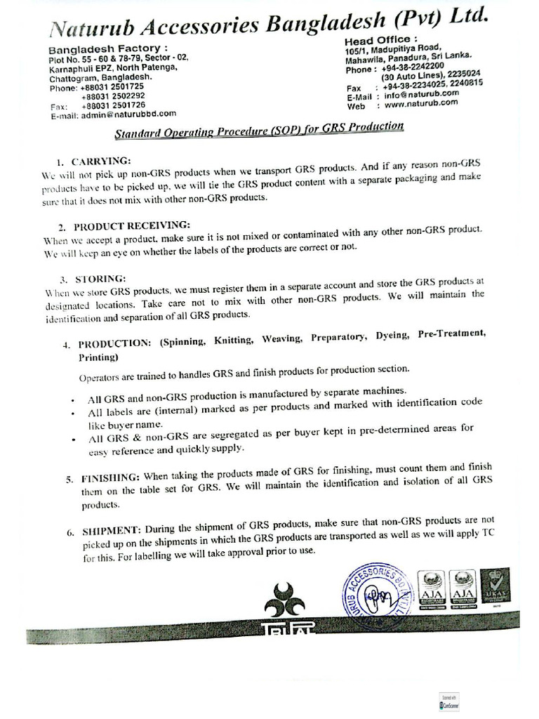 GRS Sop | PDF