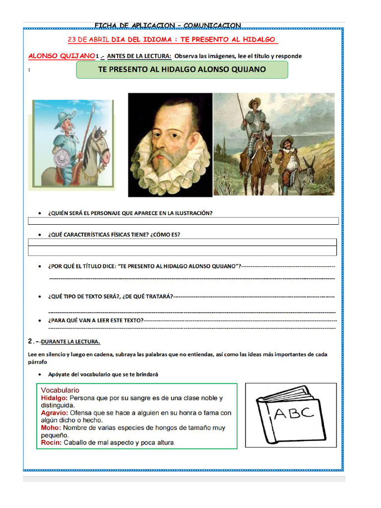 Taller de Lectura Comprensiva | PDF