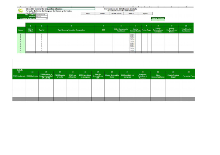 Formato 606 para Imprimir | PDF