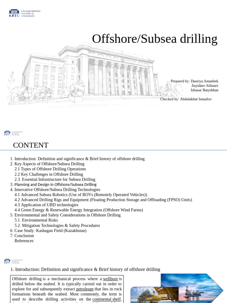Offshore/Subsea Drilling Overview | PDF | Offshore Drilling | Petroleum