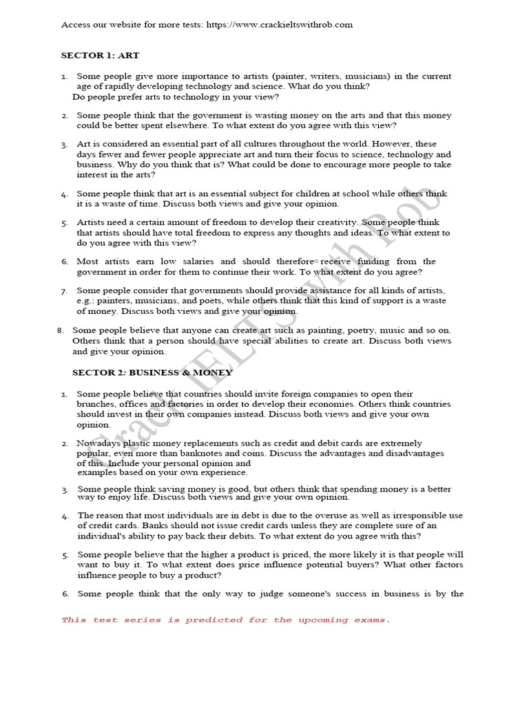 IELTS Writing Task 2 - Forecast 2024 Questions by Crack IELTS With Rob ...