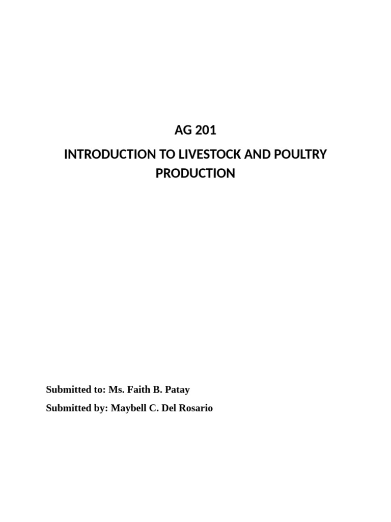 Introduction Ag 201 | PDF