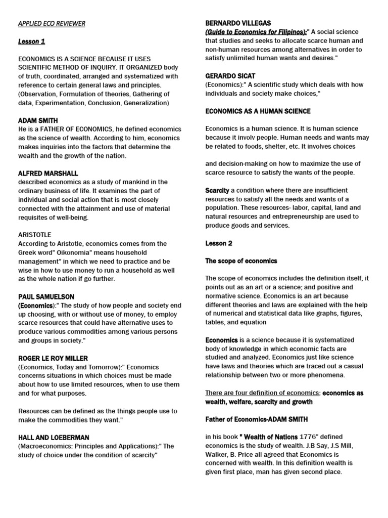 Economics Study Guide | PDF | Economics | Demand