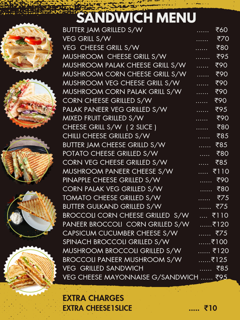 Black Illustrative Restaurant Menu (2) | PDF