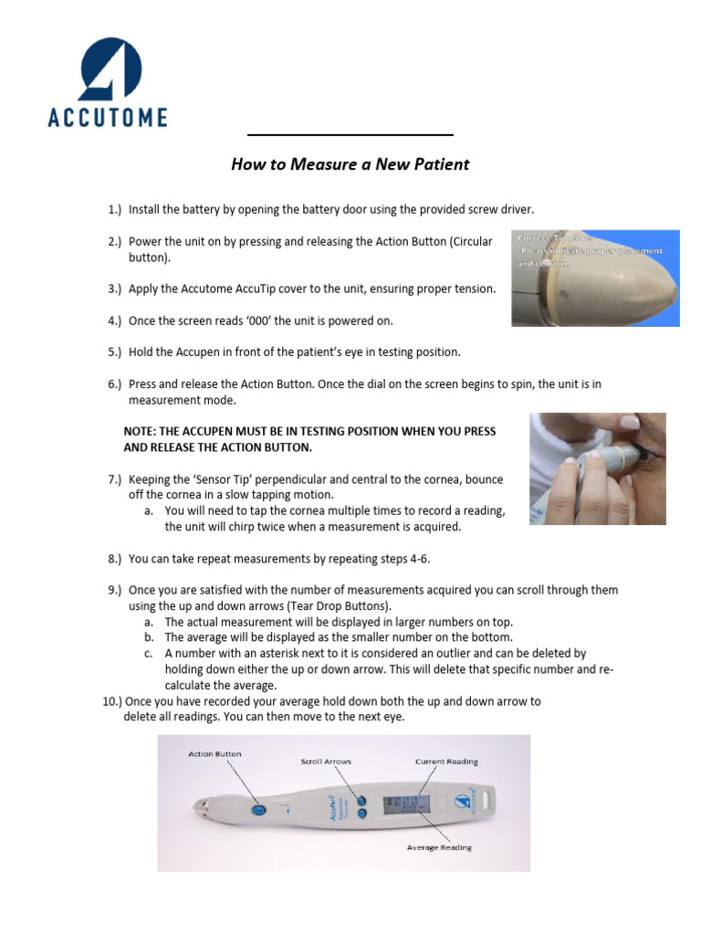 Accupen Quick Reference Guide 1 | PDF
