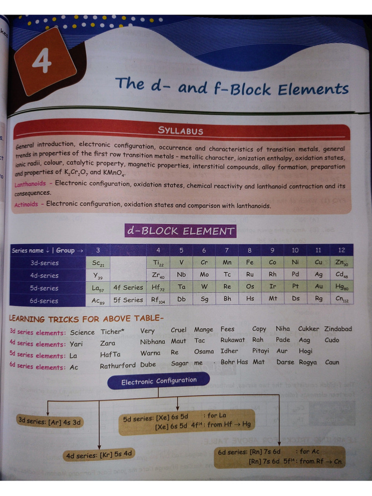 D & F Block Elements | PDF