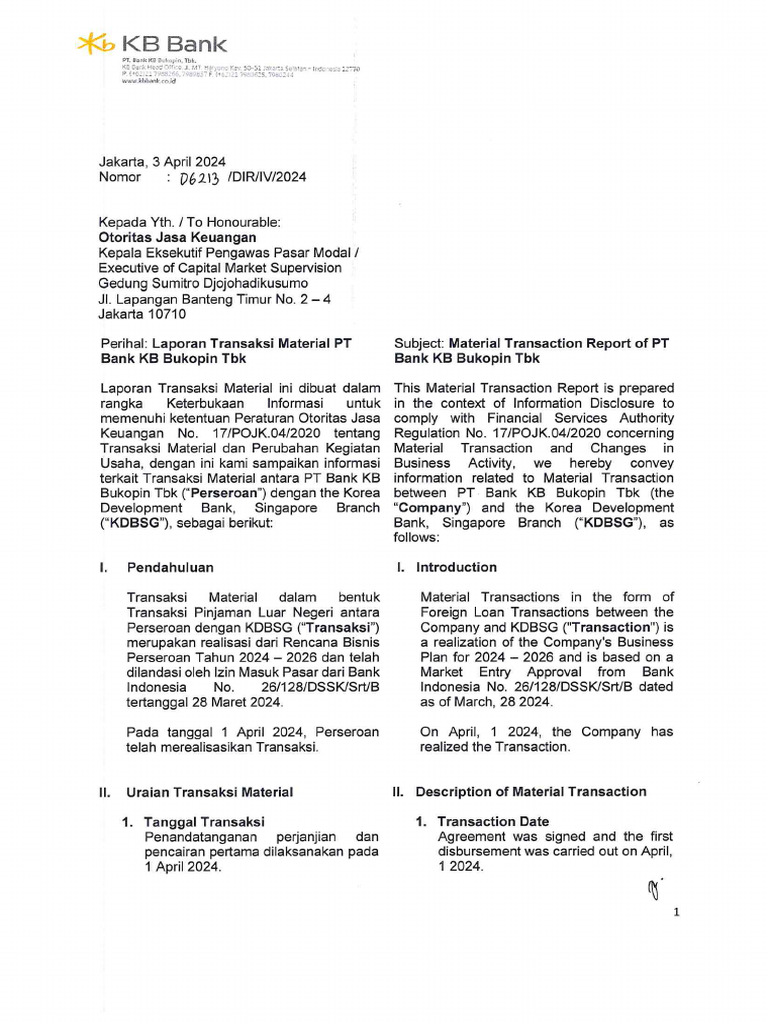 BBKP Laporan Informasi Dan Fakta Material 31623512 Lamp1 | PDF