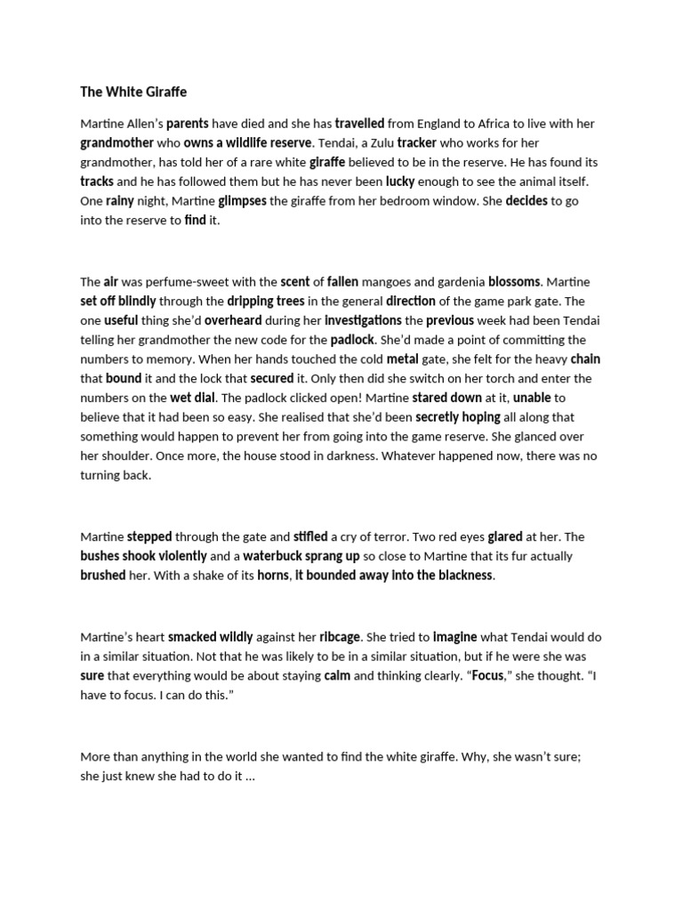 The White Giraffe Pt1 | PDF