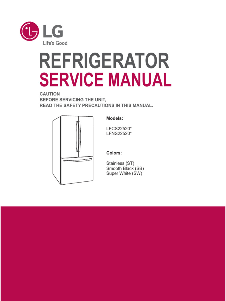 LFCS22520S | PDF | Refrigerator | Electrical Resistance And Conductance
