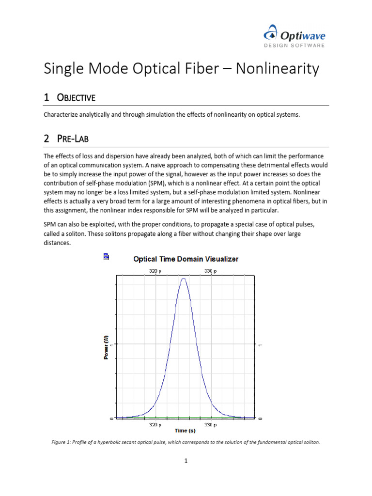 Optical Fiber Nonlinearity Analysis | PDF | Dispersion (Optics) | Physical Phenomena
