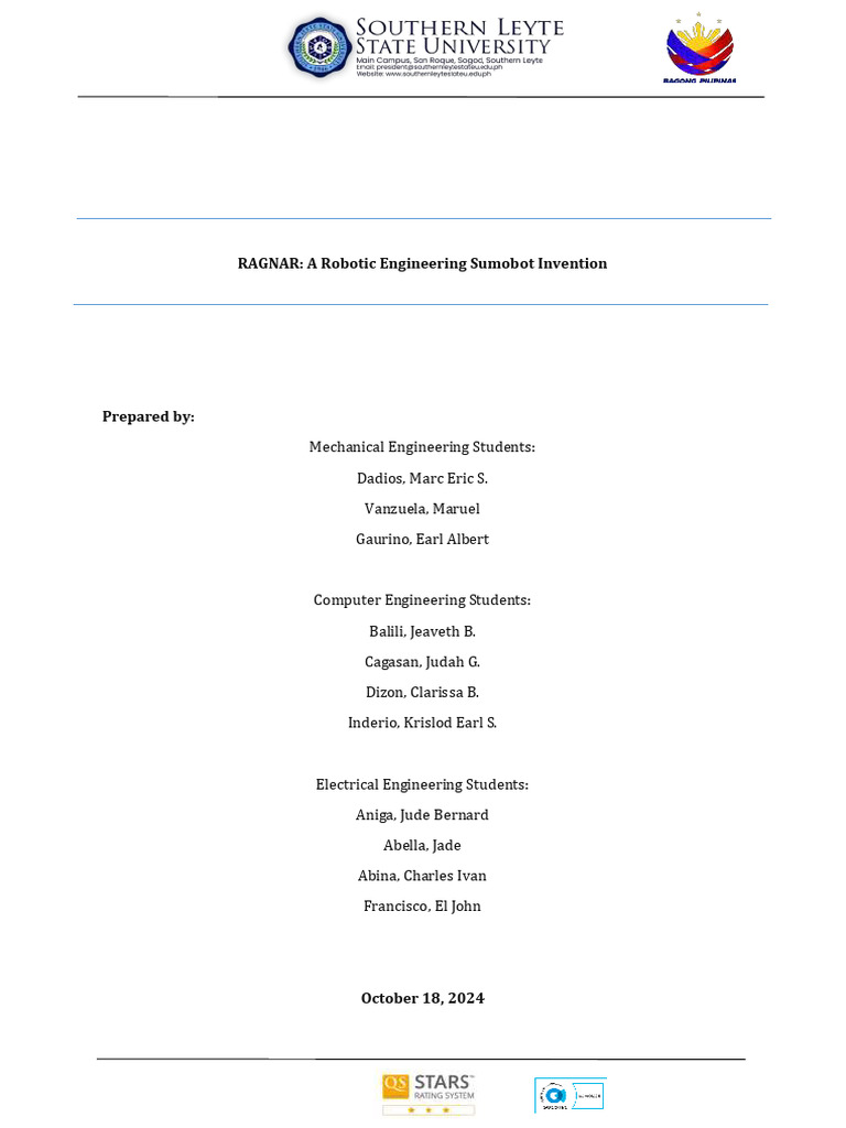 Midterm Proposal Sumobot Revise | PDF | Electric Motor | Mechanical ...