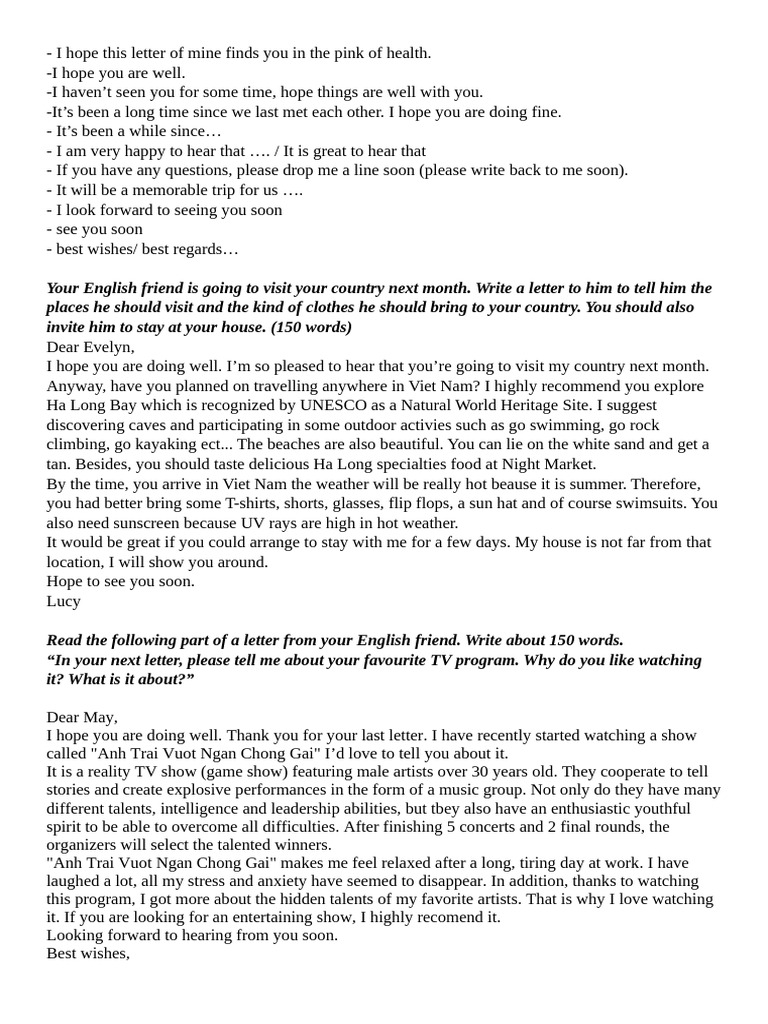 writing a letter | PDF