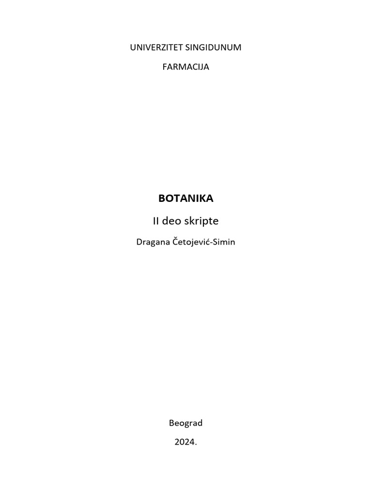 Deo SKRIPTA BOTANIKA | PDF