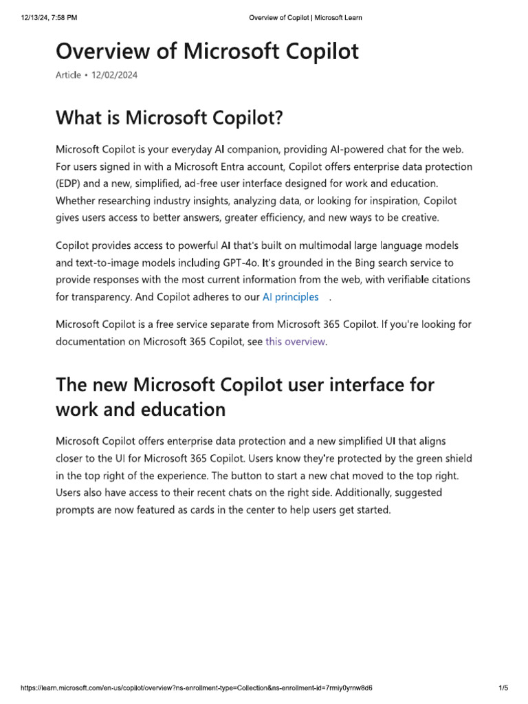 Overview of Microsoft Copilot | PDF
