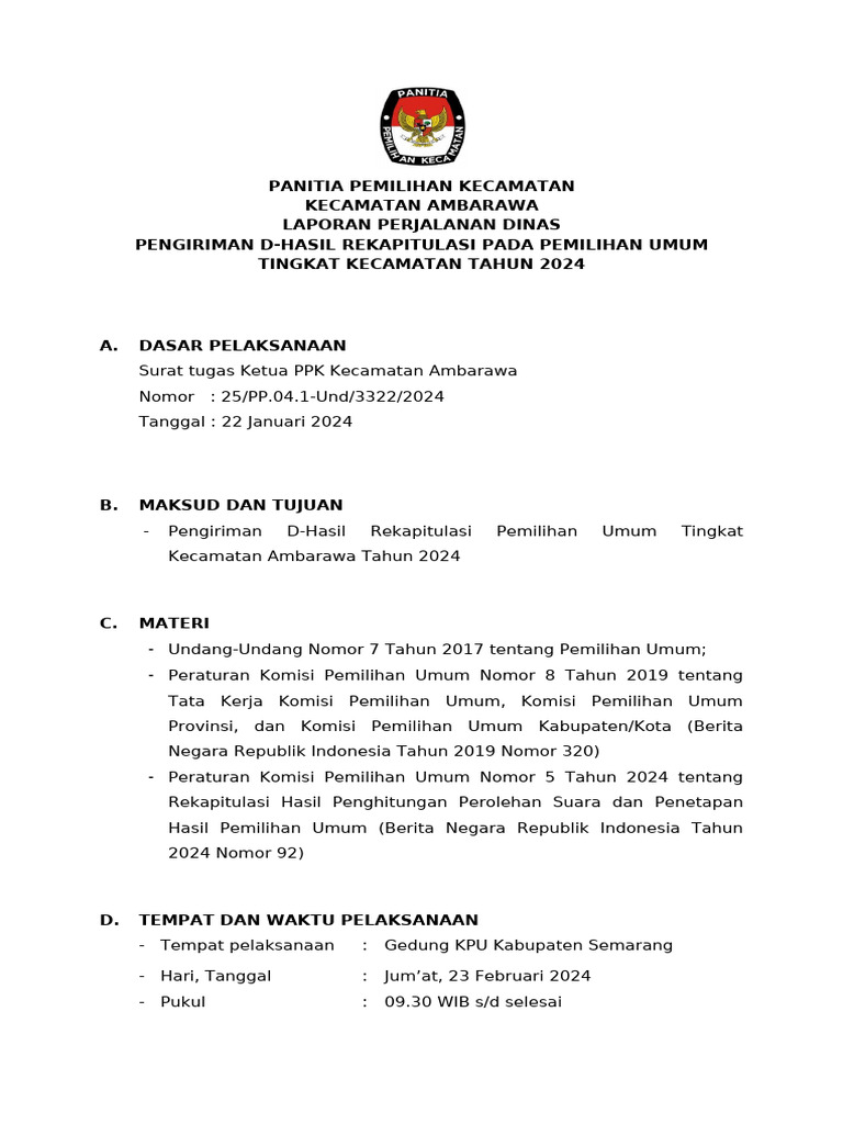 Perjadin PPK 23 Februari 2024 | PDF