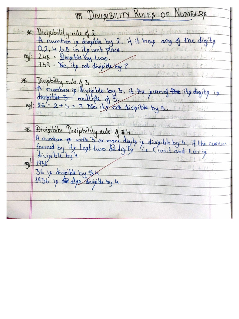 Divisibility Rules | PDF