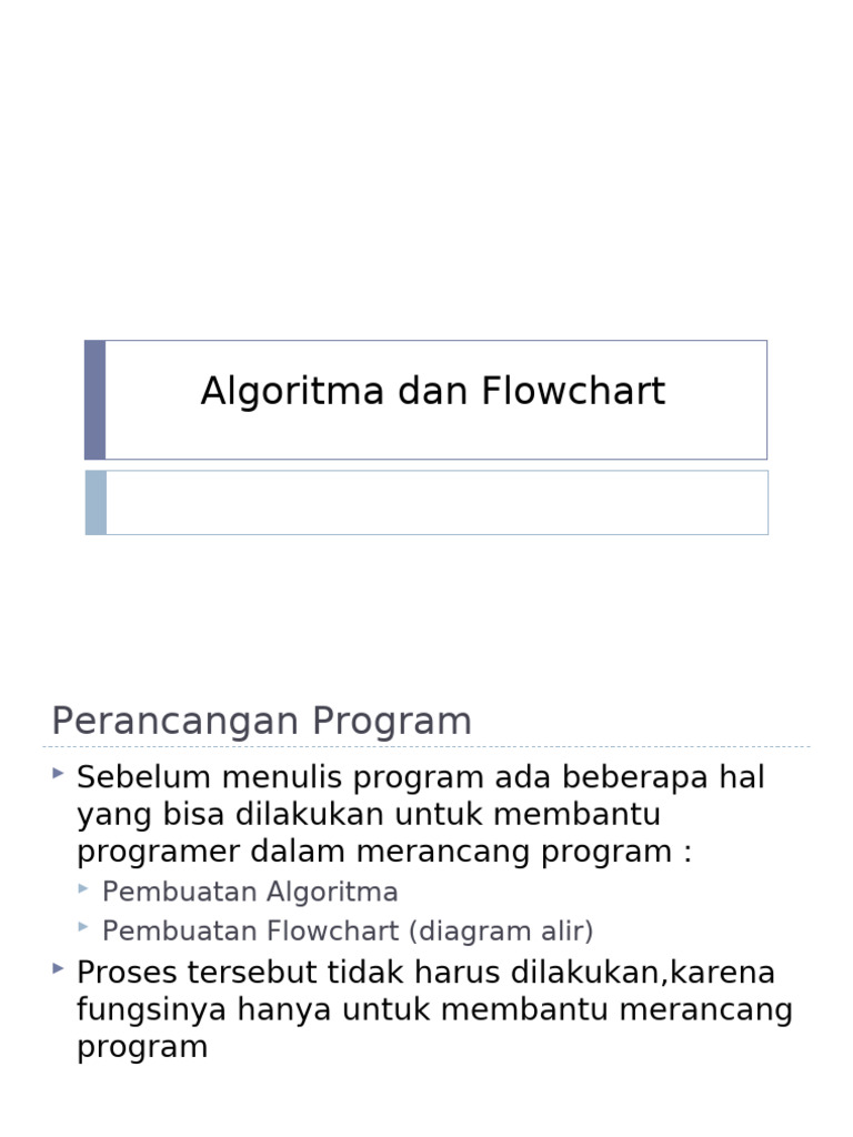 Pertemuan 2 Algoritma Dan Flowchart | PDF
