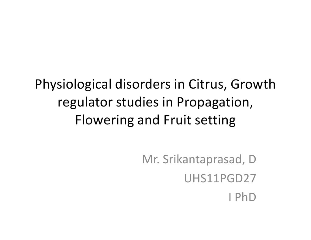 Citrus Granulation Disorders Explained | PDF | Citrus | Orange (Fruit)