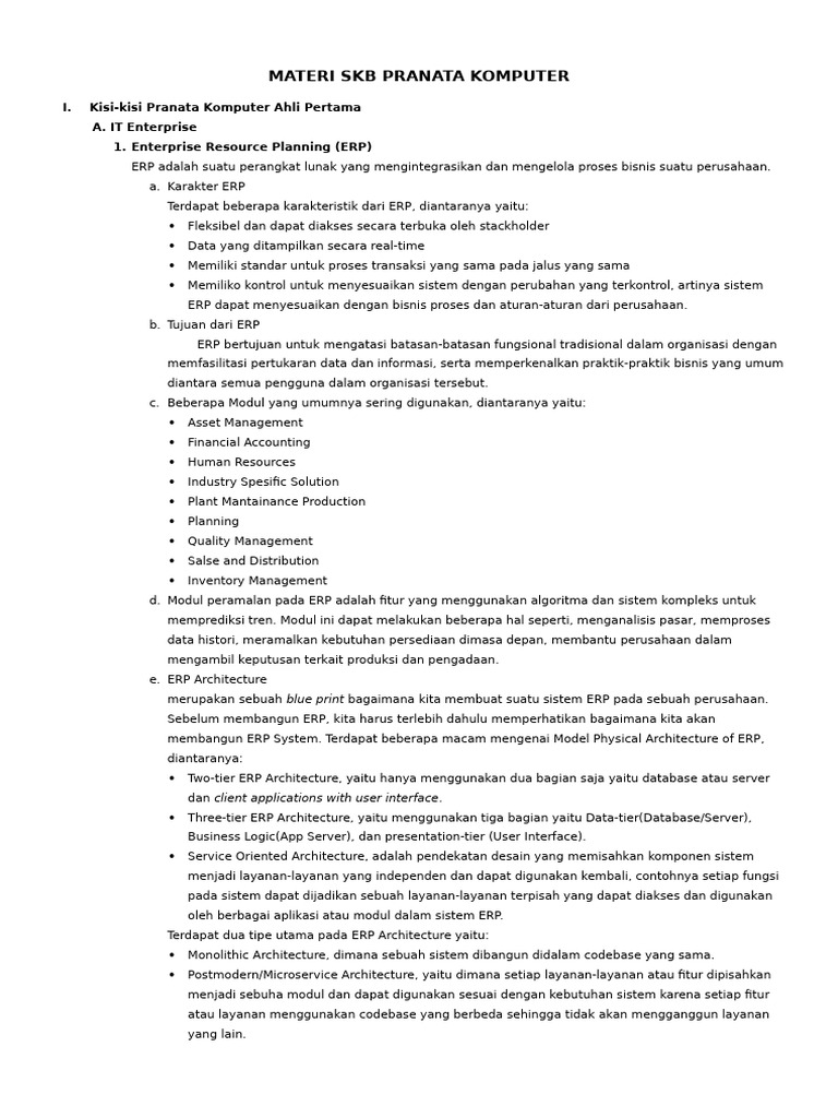 Materi SKB Pranata Komputer | PDF