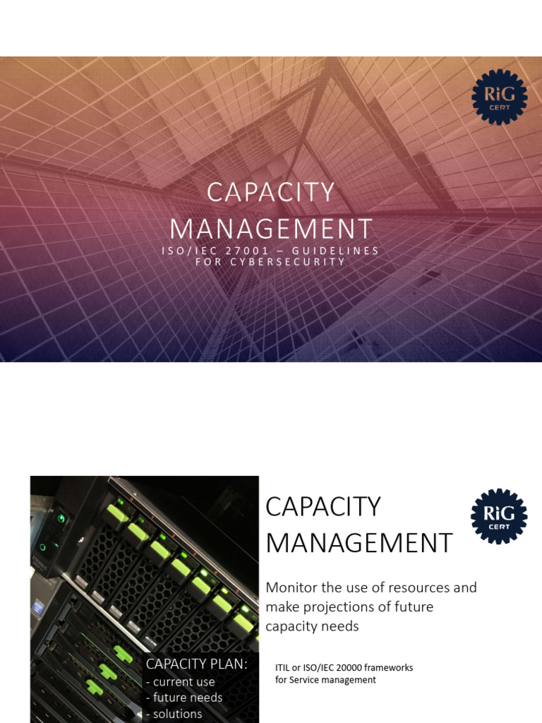 Capacity Management | PDF