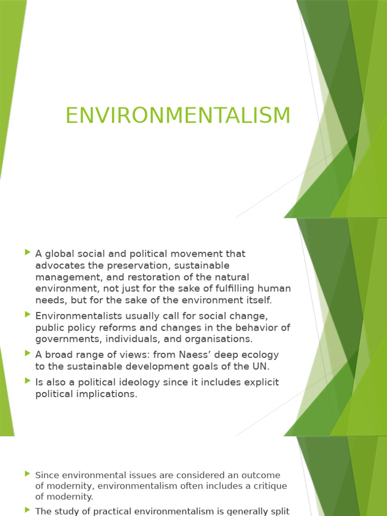 Environmentalism 1 Pdf Environmentalism Sustainability