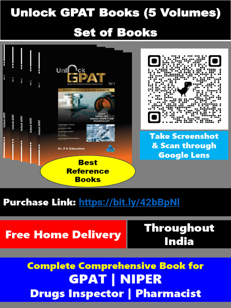 Unlock GPAT Books: 5 Volume Set | PDF | Pharmaceutical Sciences ...