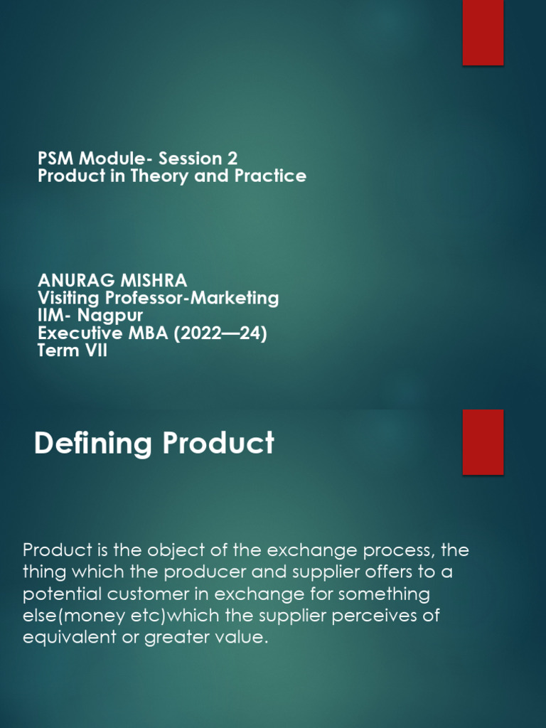 Session 2 - Product in Theory and Practice | PDF | Demand | Prices
