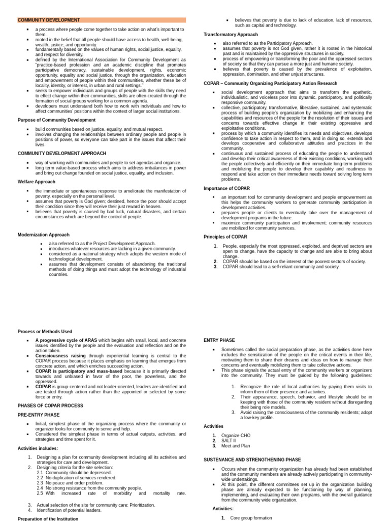 Community Development | PDF | Public Health | Nursing