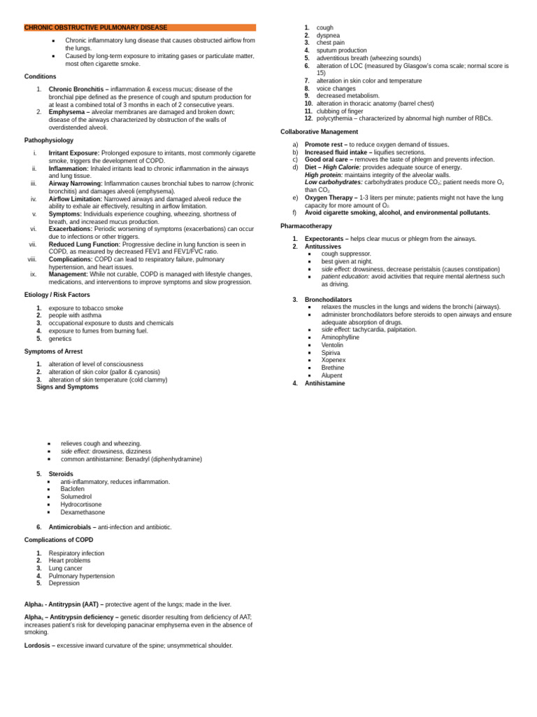 medsurg midterms | PDF | Chronic Obstructive Pulmonary Disease | Respiratory Tract