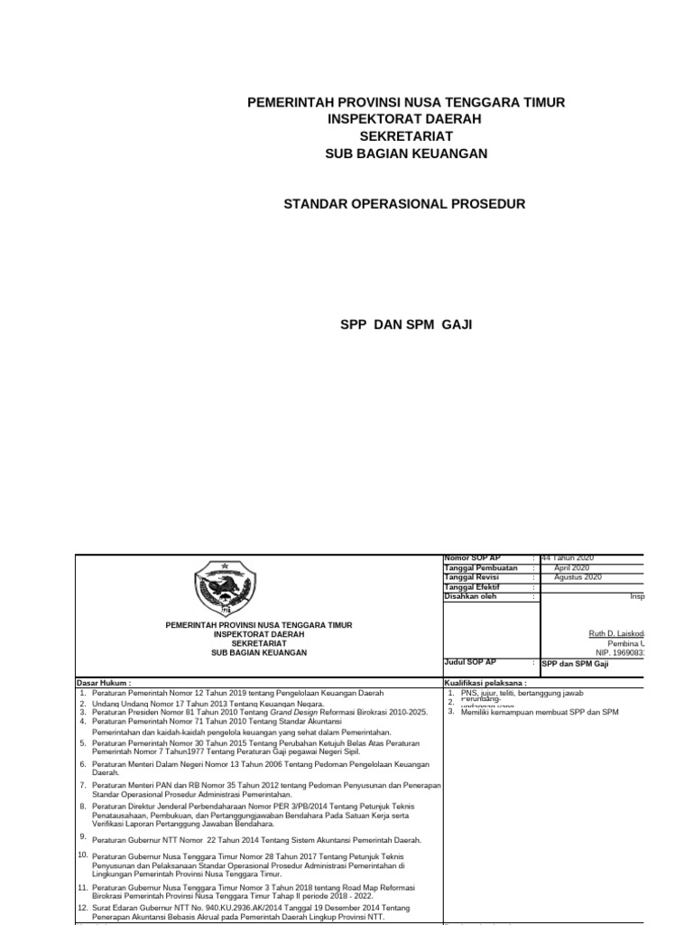 Sop SPP Dan SPM Gaji-Revisi | PDF