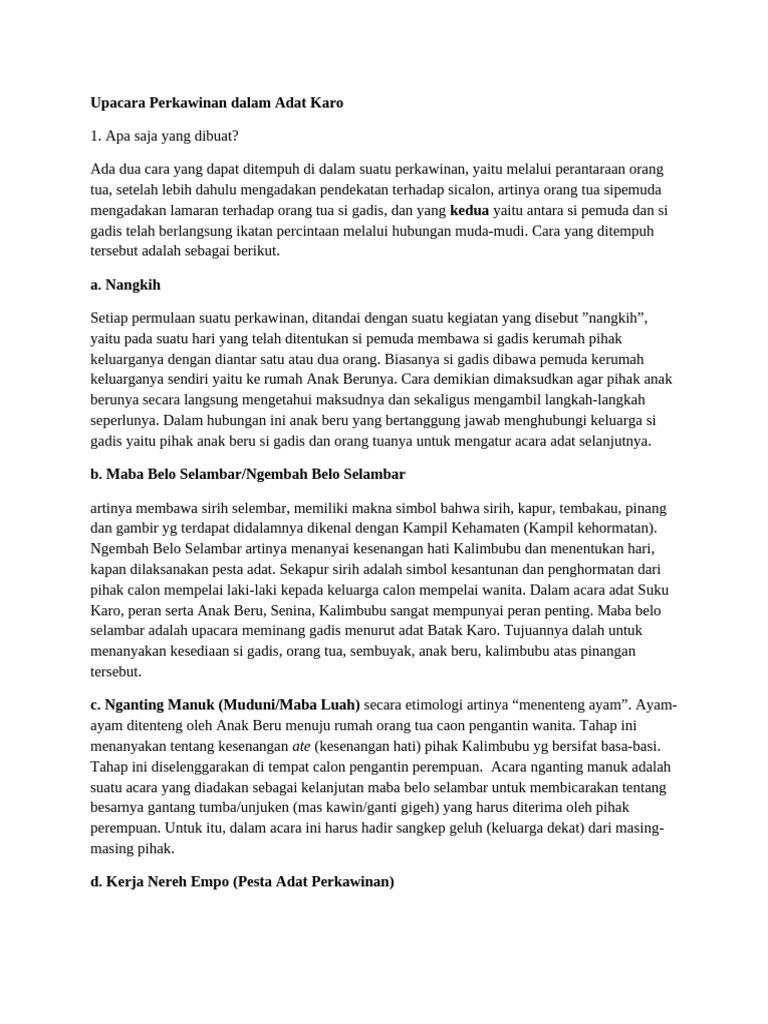 Upacara-Perkawinan-dalam-Adat-Karo (2) | PDF