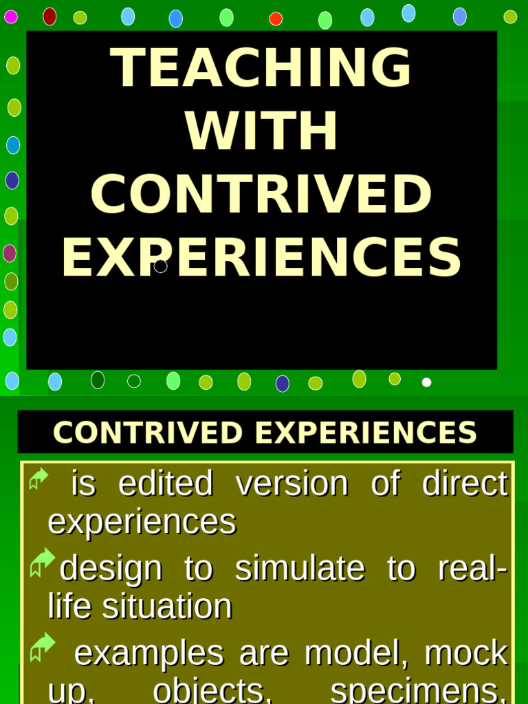 Teaching With Contrived Experiences | PDF